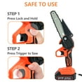 Ziss Mini Chainsaw Kit 4-Inch+6-Inch with 3 Rechargeable Lithium ...