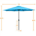 Alden Design 11 Foot Patio Umbrella with Crank and Push Button to Tilt ...