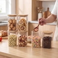 73 Oz Glass Storage Jars with Bamboo Lids - 3 Pack Clear Glass ...