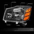 NUVISION for 04-15 Nissan Titan Armada Black Housing Amber Corner ...