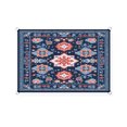 Blue Boho Retro Geometric Sun Shade Sail 14'X18' Ethnic Abstract ...