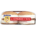 Sunbeam White Burger Buns, 21 oz, 12 Count - Walmart.com