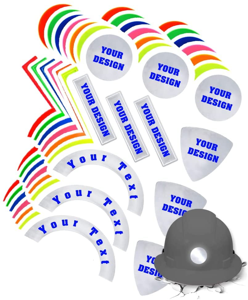 High Visibility Reflective Safety Hard Hat Sticker Customize Logo Hi ...