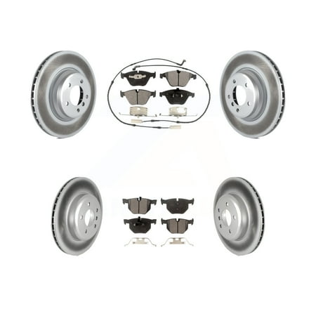 Transit Auto - Front Rear Coated Disc Brake Rotors And Ceramic Pads Kit ...