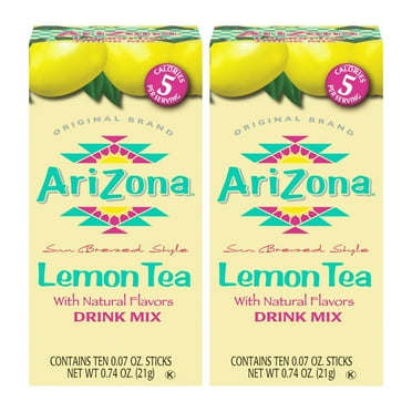 AriZona Lemon Iced Tea Naturally Flavored Powdered Drink Mix, 10 ct On ...