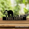 Craftnamesign Custom Wooden Sloth Desk Name Plate, Sloth Metal ...