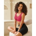Womens 3 Pack Seamless Comfortable Sports Bra With Removable Pads Full