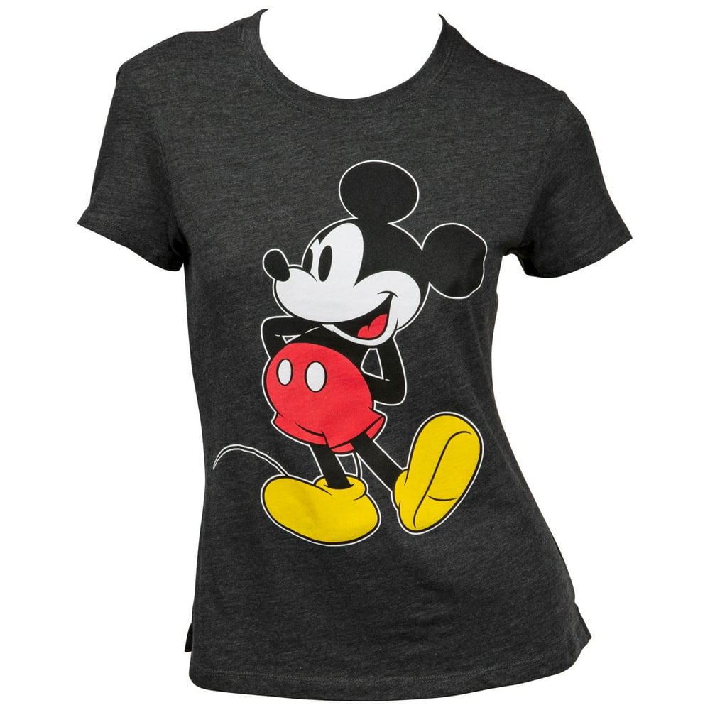 Disney's Mickey Mouse Standing Women's T-Shirt-Large - Walmart.com ...