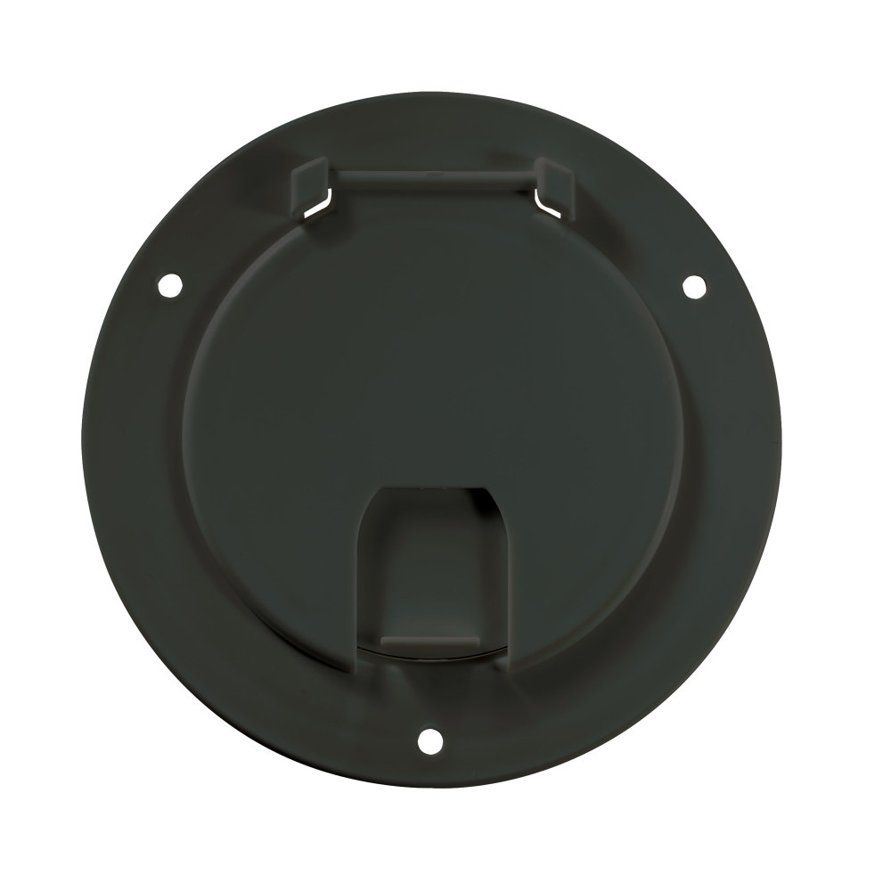 RV Designer B113 Round Deluxe Cable Hatch - Black, 5.2" x 2.6 ...