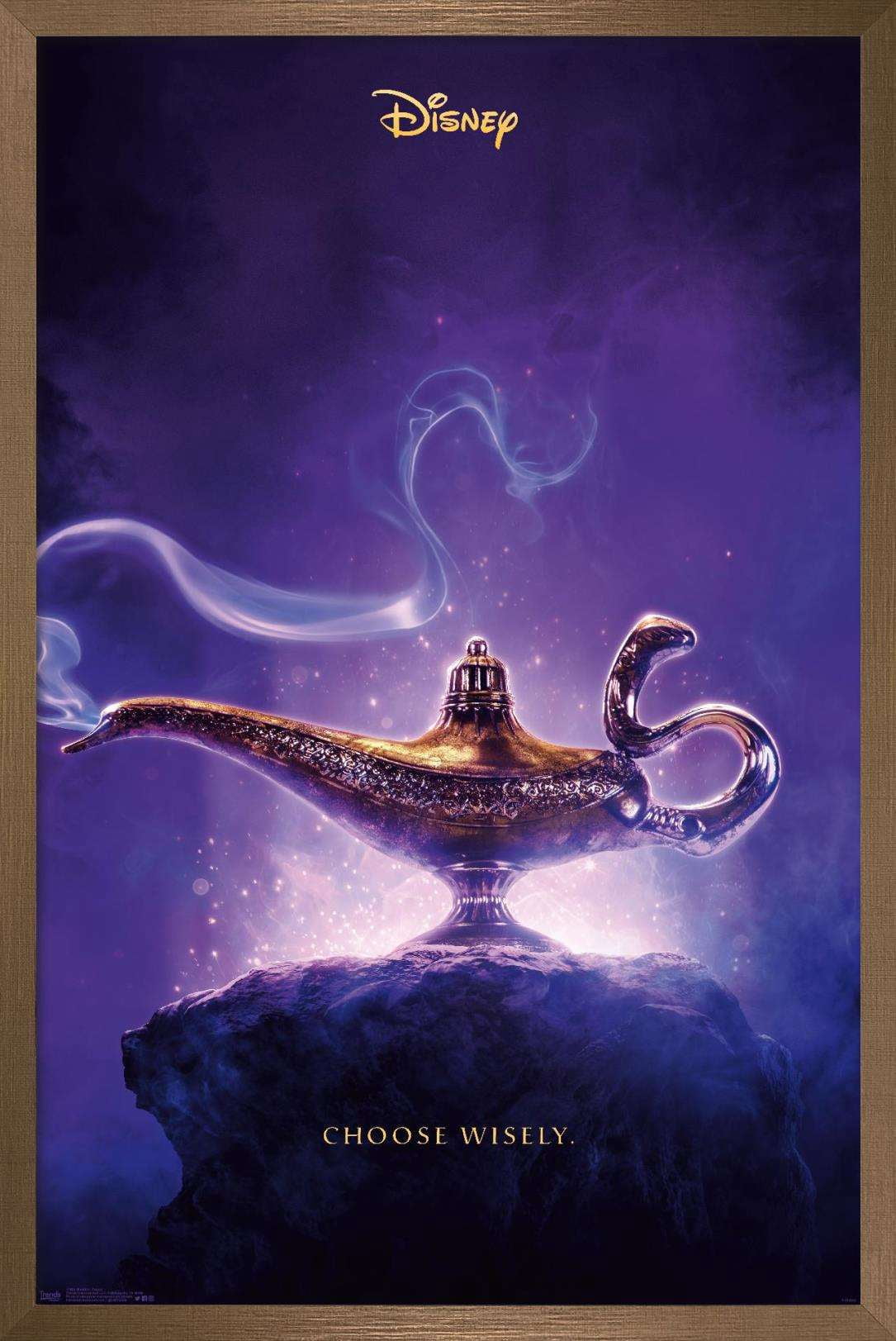 Disney Aladdin - Teaser Wall Poster, 22.375" x 34", Framed - Walmart.com
