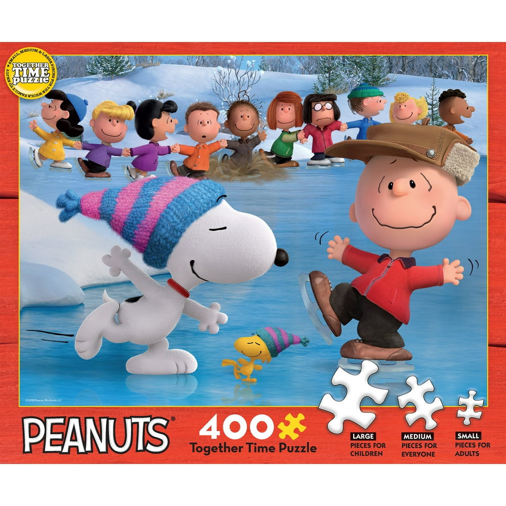 Ceaco - Together Time - Peanuts Ice Skating - 400 Piece Jigsaw Puzzle ...