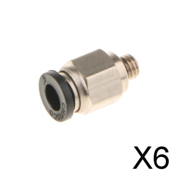 Conector recto neumático 5xPC6-M6, conector M6 de rosca de 6mm para ...