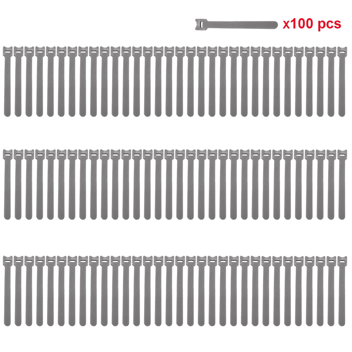 100 bridas para cables, correas de sujeción reutilizables para cables ...