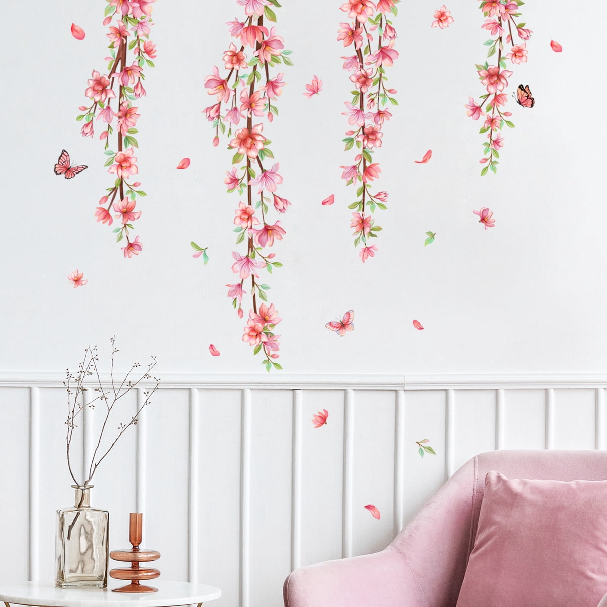 Pegatinas de Pared TUNC Flor Colgando Vine Rose Sencillez | Walmart en ...