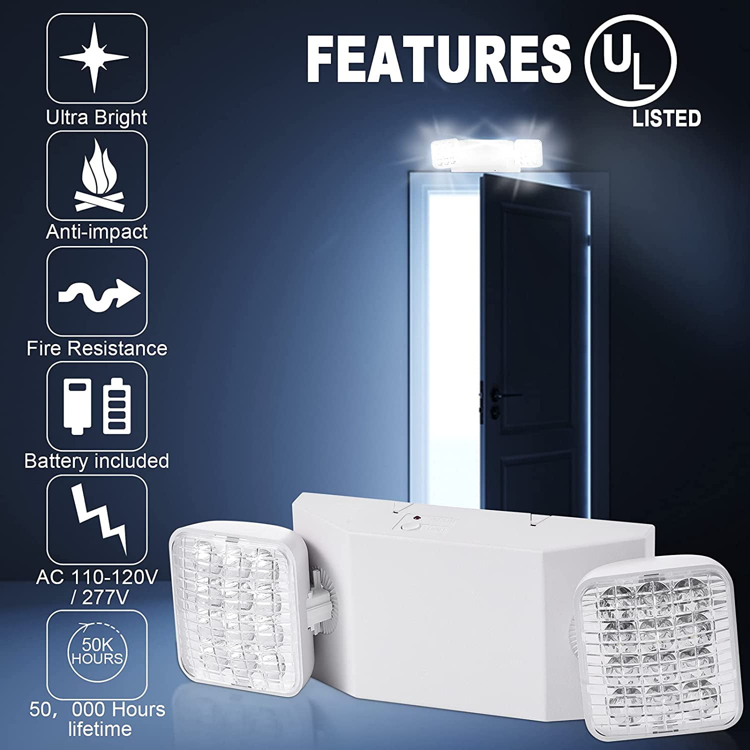Battery Powered Emergency Exit Lights | Shelly Lighting