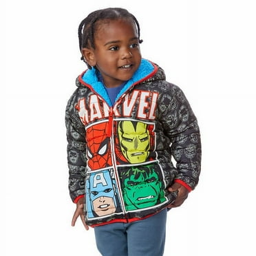 Marvel Boys’ Avengers Spider-Man Reversible Jacket – Sherpa Fleece ...