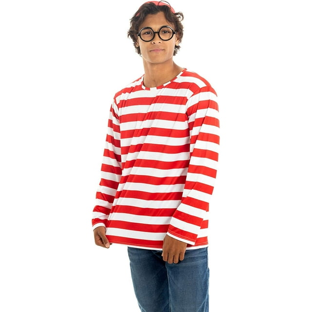 Where's Wally Halloween Costume - Where's Wally Men's Cosplay Outfit ...