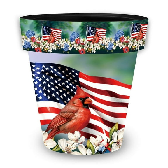 Briarwood Lane American Flag Medium Planter - Walmart.com