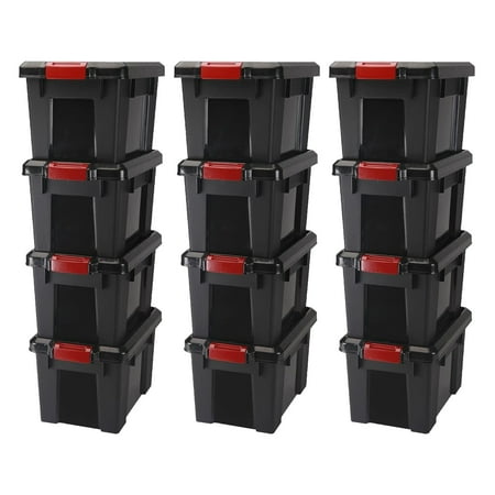 IRIS USA 21 Quart Secure Latching Storage Totes w/Reinforced Lids (12 ...