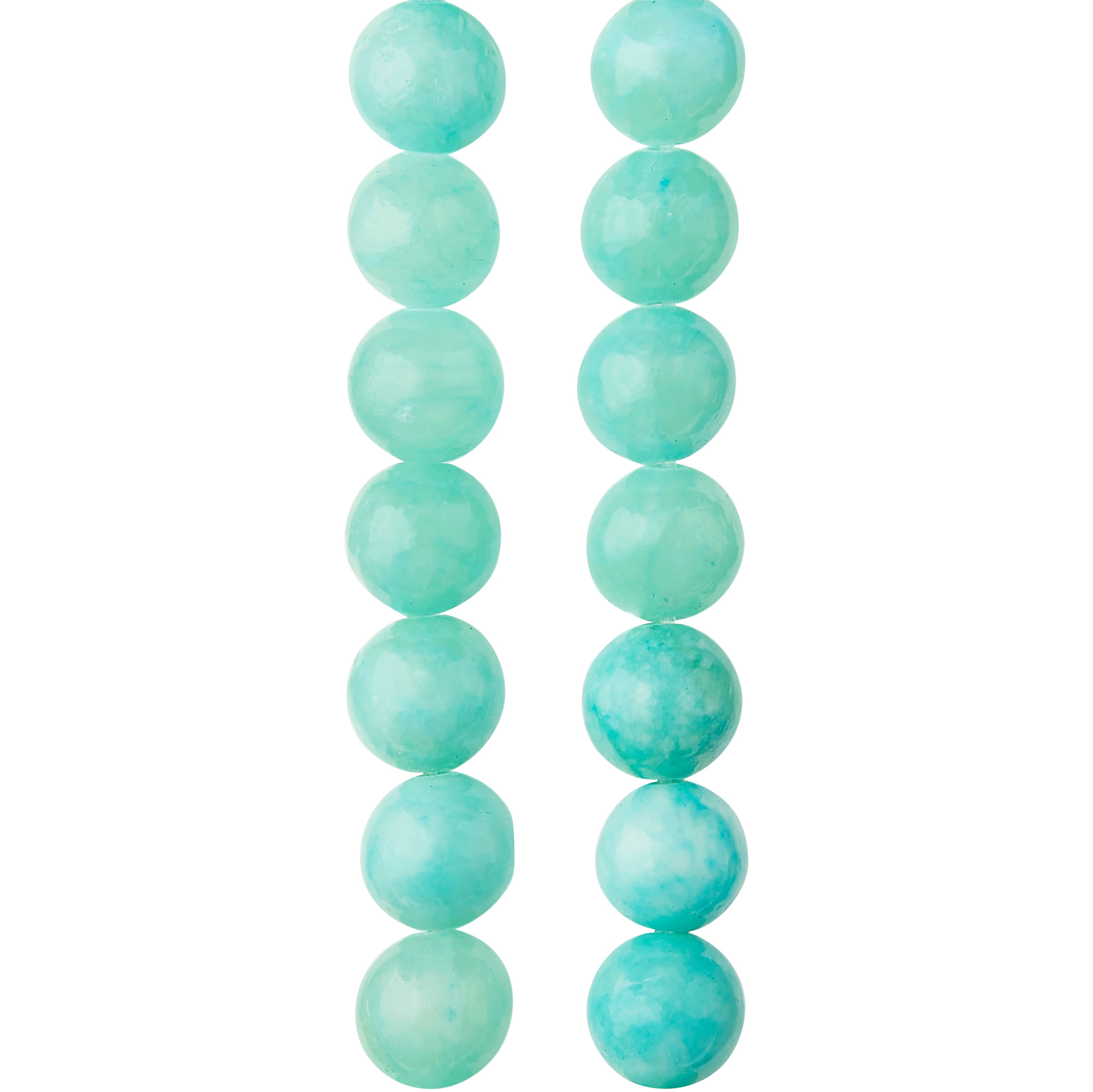 12 Pack: Light Teal Quartzite Round Beads, 8mm by Bead Landing ...