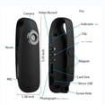 Body Camera HD 1080P Wearable Portable Pocket Cam Video Recorder Fast ...