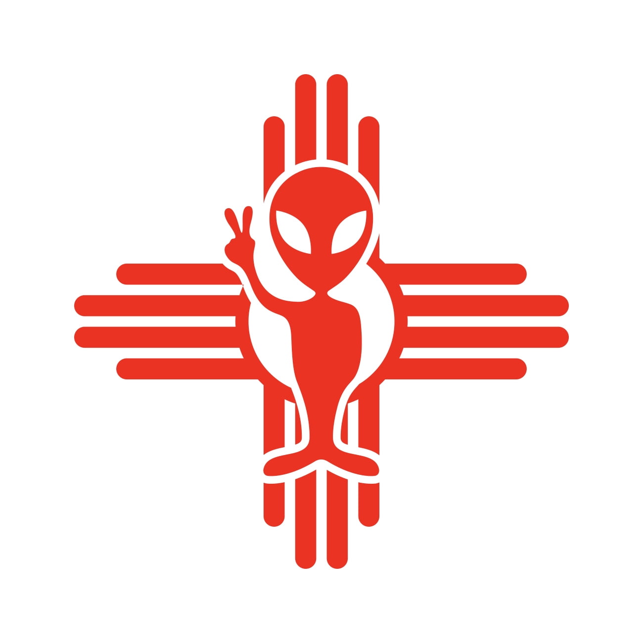 Zia Alien Symbol Sticker Decal Die Cut - Self Adhesive Vinyl - Weatherproof - Made in USA - Many ...