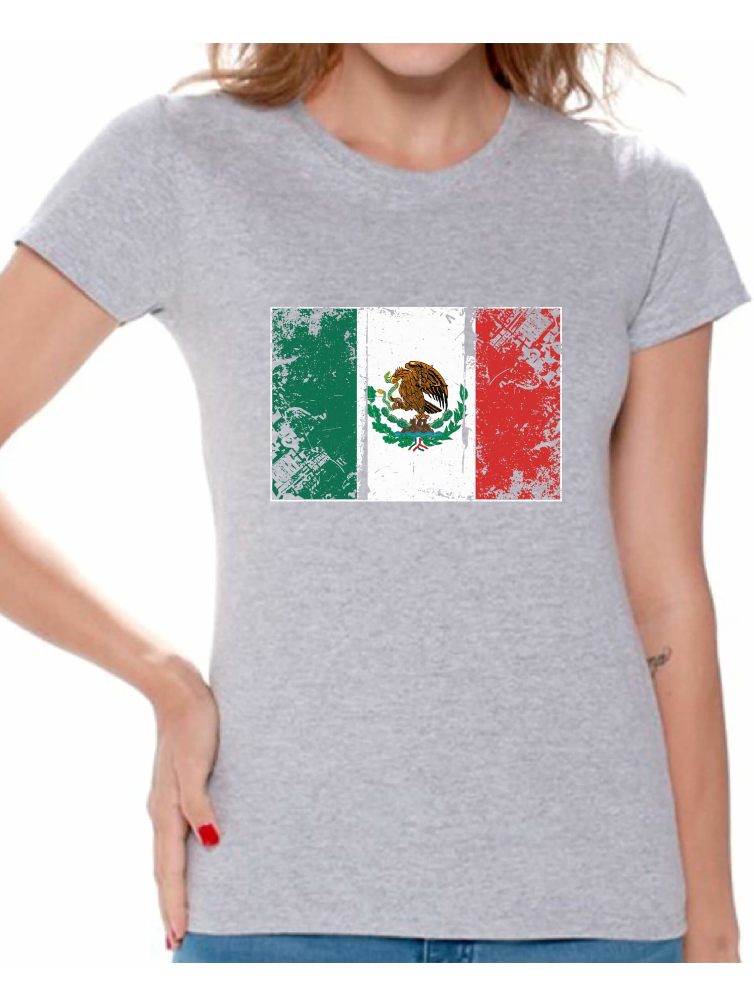 Awkward Styles - Awkward Styles Mexico Flag Shirt for Women Mexican ...