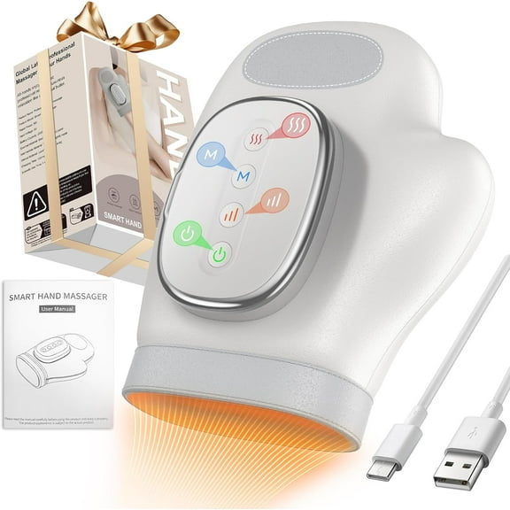 Electric Hand Massager with Heat and Compression for Arthritis and ...