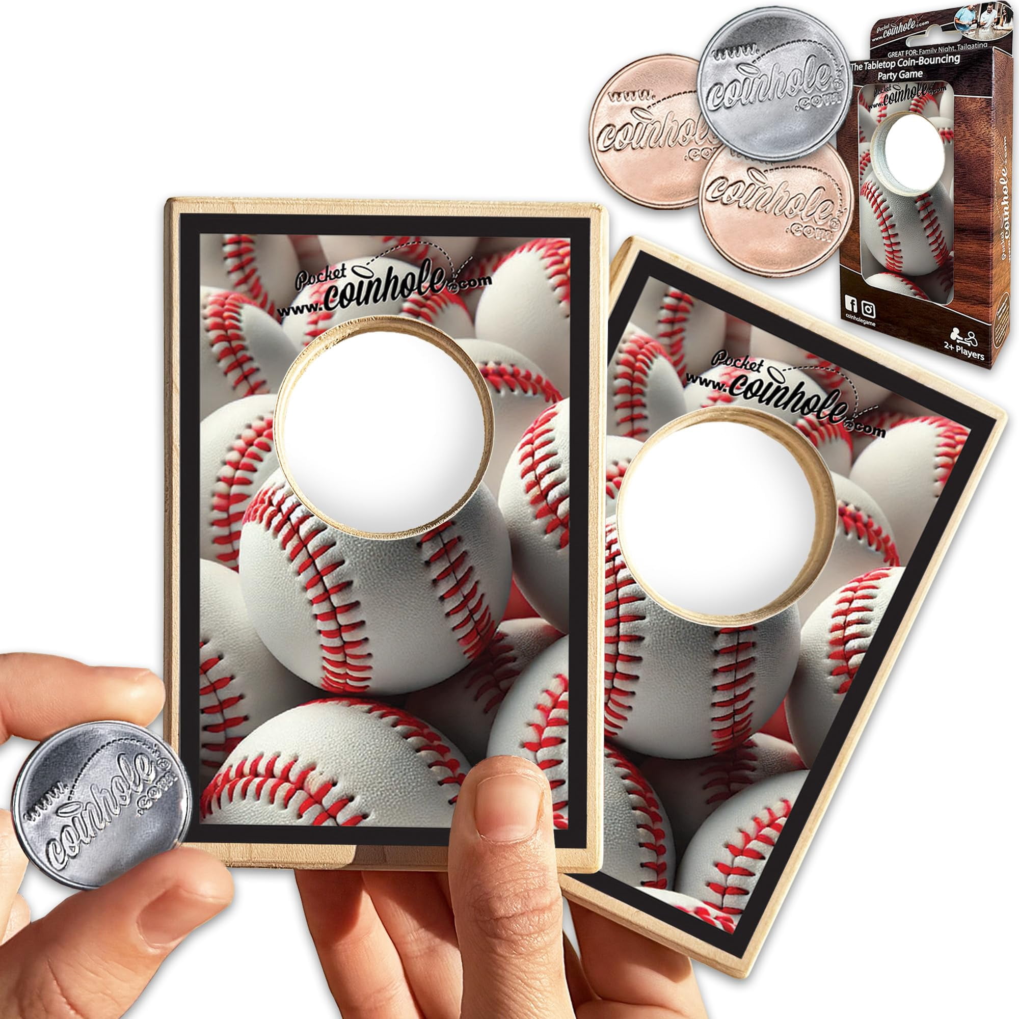 Juego de escritorio Coinhole Coin Bouncing w/ Coins Baseball | Bodega ...
