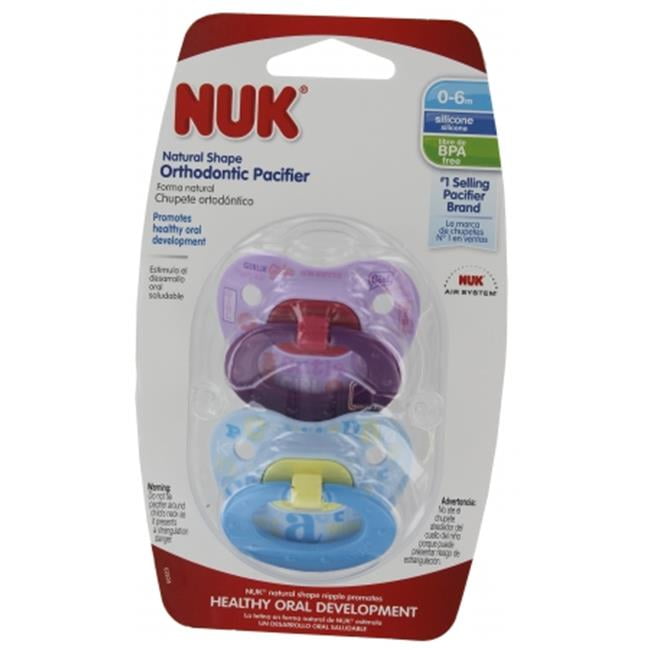 Nuk Usa Llc 62809 Size 1 Silicone Babytalk Orthodontic Pacifier 2 Count ...