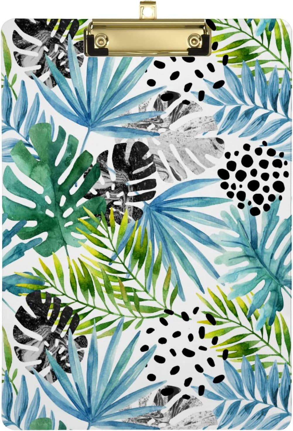 FMSHPON Watercolor Tropical Plam Leaves Clipboard Hardboard Wood ...