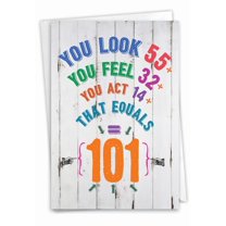 NobleWorks Funny Get Well Greeting Card with 5 x 7 Inch Envelope (1 ...