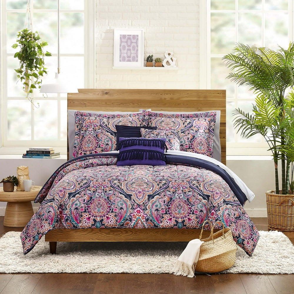 Mainstays Multi Medallion Bed in a Bag Full Bedding Set - Walmart.com ...