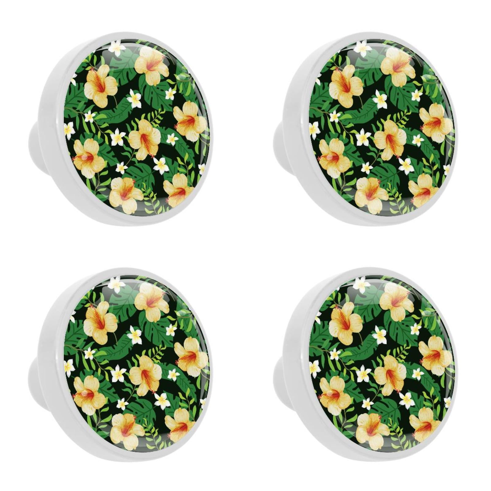 4 Pcs Tropical Plants Knobs for Kitchen Cabinet Cupboard Dresser ...