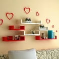 Worgeous U Shape Wall Mounted Bookshelf Made of Wood for Modern Home ...