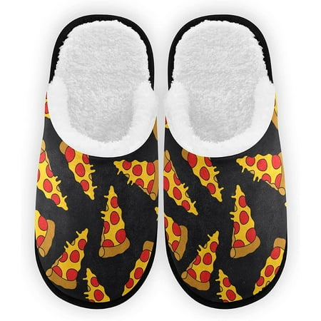 Pizza Food Slippers, Soft Memory Foam Non-Slip Indoor House Slippers ...