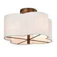 Polst Antique Copper 4-Light Clover Semi-Flush Ceiling Lamp - Walmart.com