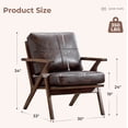 Bonzy Home Mid-Century Modern Accent Chair Set of 2, PU Leather ...