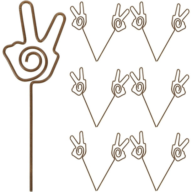 25pcs Peace Sign Cupcake Topper Hollowed Metal Theme Party Cake Pick ...