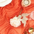 Bohemian Cheesecloth Table Runner 35x71 Inch Wrinkled Sheer Gauze ...