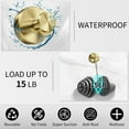 4PCS Heavy Duty Suction Cup Hooks (15lbs Max) – Gold Stainless Steel ...