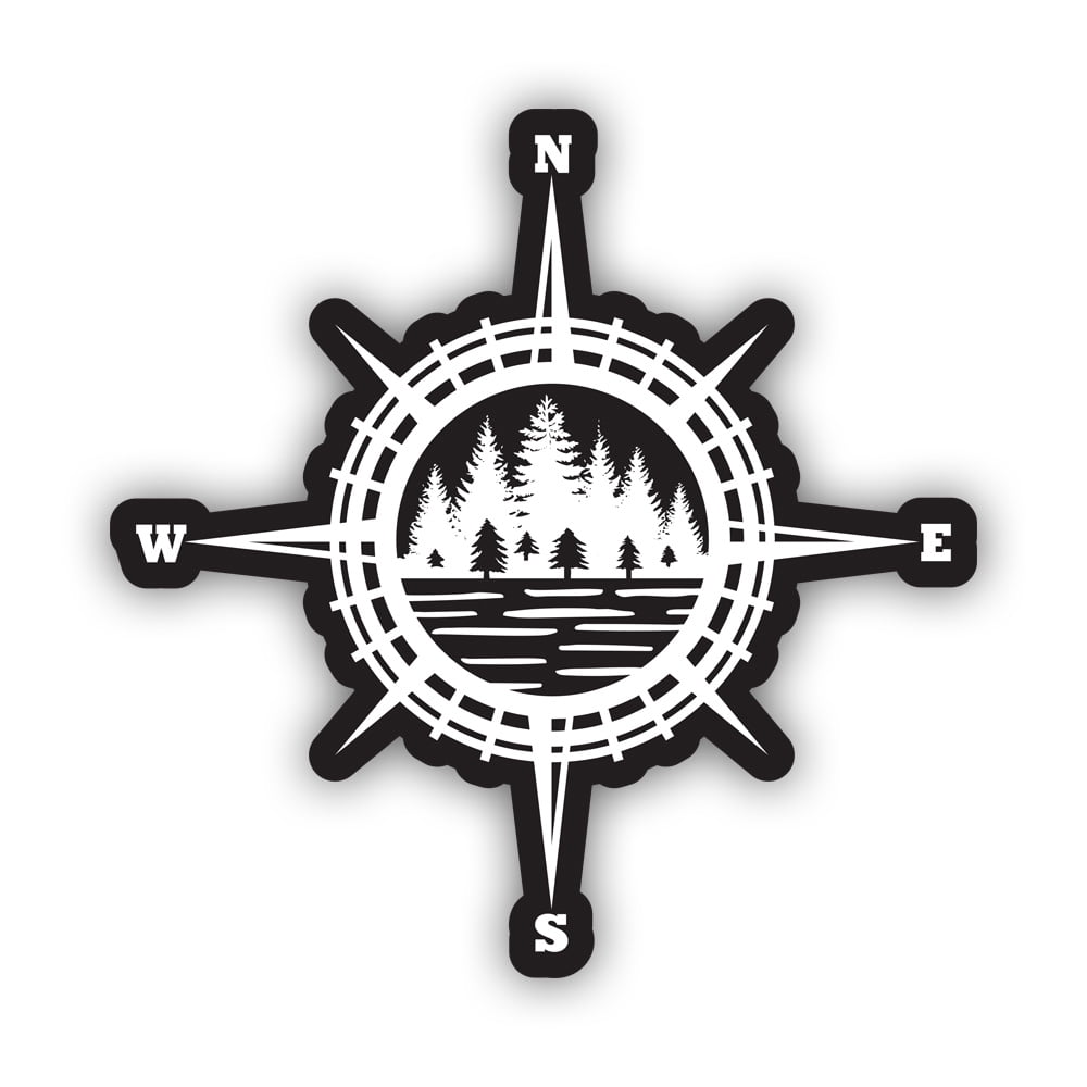 Compass Sticker Decal - Self Adhesive Vinyl - Weatherproof - Made in ...