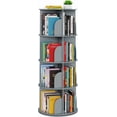 5 Tier Rotating Bookshelf Tower Spinning Bookcase Lazy Susan Revolving ...