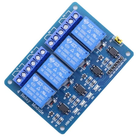 4 Channel DC 12V Relay Module with Optocoupler Isolation Relay Control Board Compatible with ...