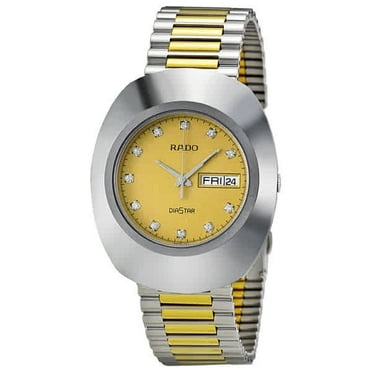 Rado Original Men's Watch, Automatic, Blue Dial, Gold Steel, Water ...