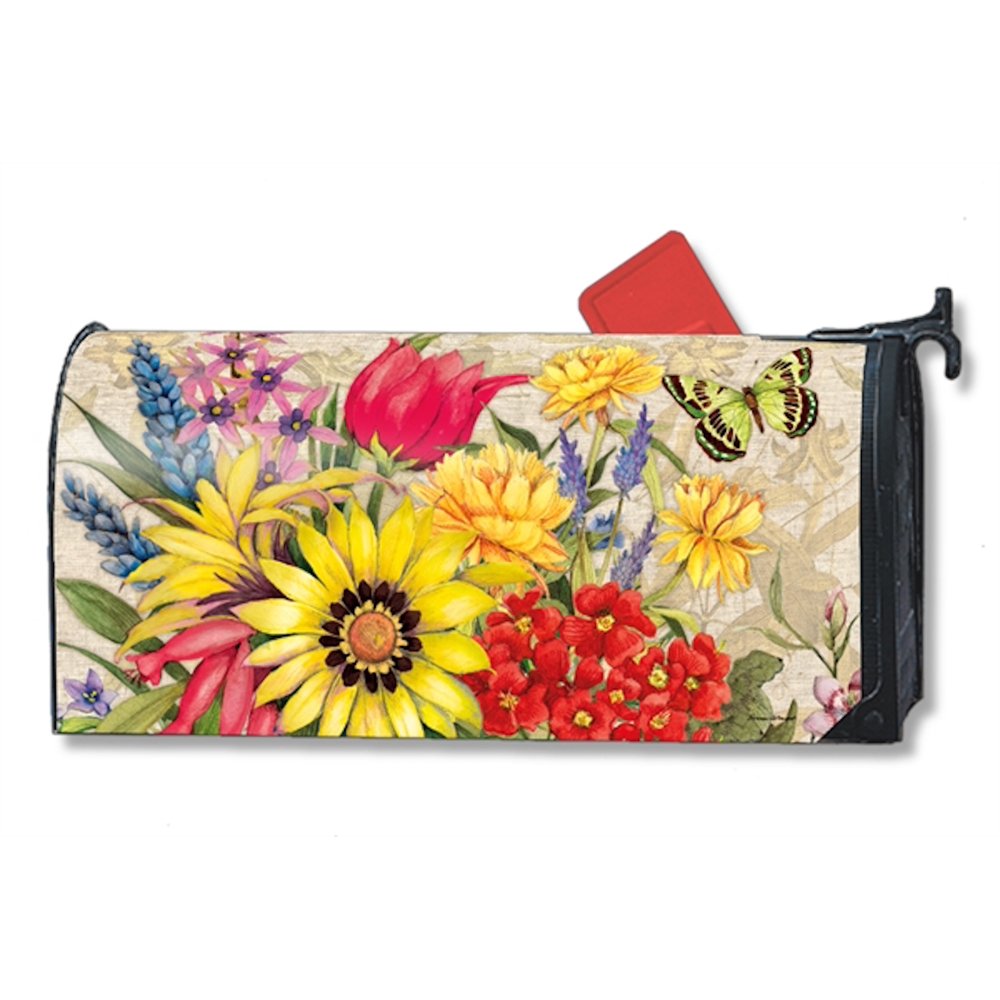 Botanical Garden Spring Large Magnetic Mailbox Cover Floral Oversized botanical-garden-spring-large-magnetic-mailbox-cover-floral-oversized