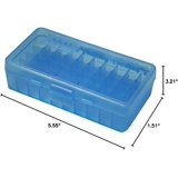 MTM FLIP TOP HANDGUN AMMO BOX P-50 SERIES - Walmart.com