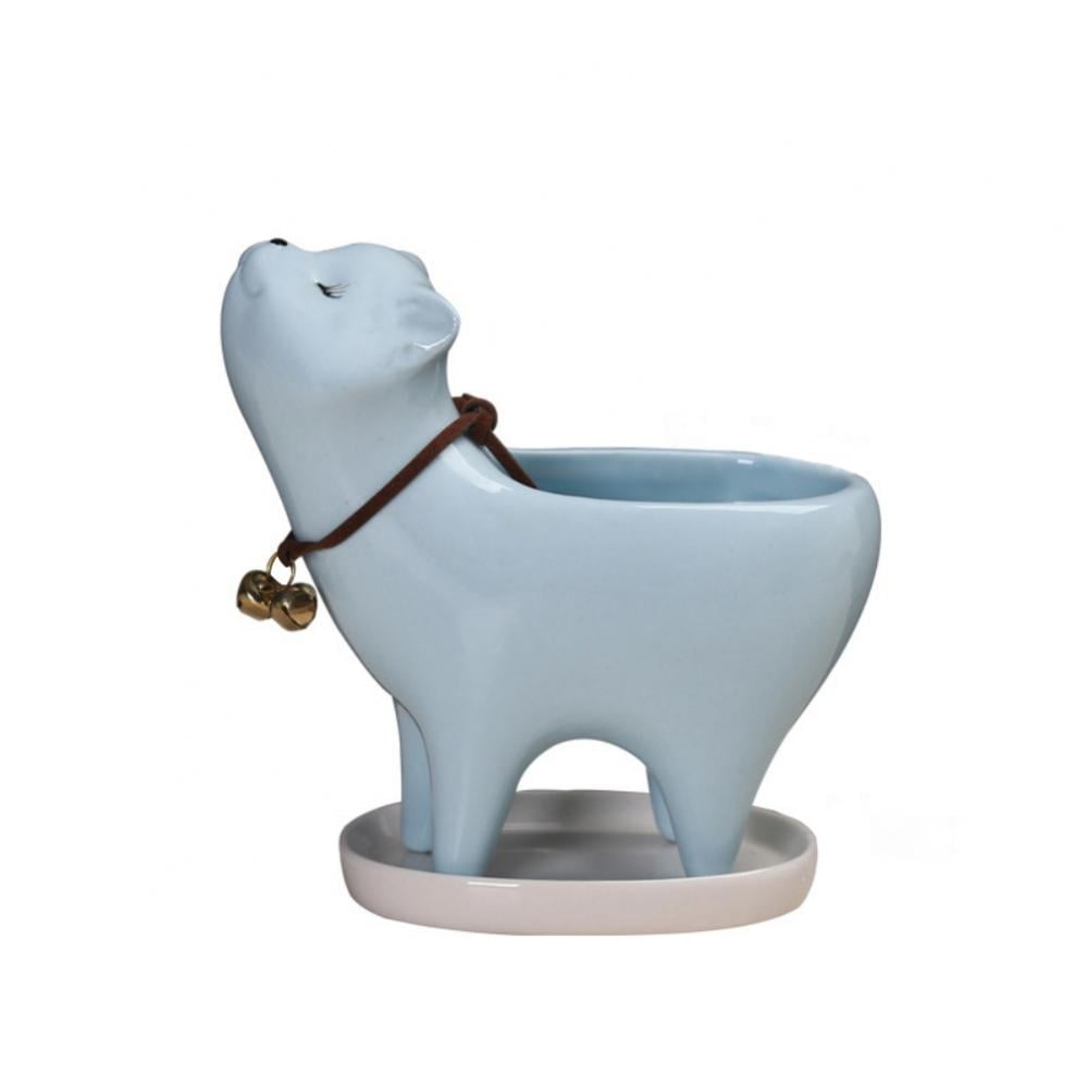 Cat Shaped Ceramic Succulent Cactus Planters, Creative Mini Animal ...