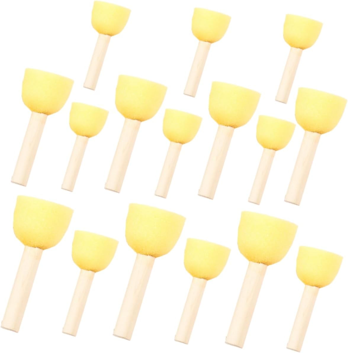 30pcs Sponge Stamp Stencil Paint Suit Stamps Wooden Handle Foam Brush ...