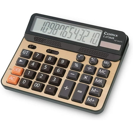 Calculator 12 Digits Lcd Display Standard Function Desk Calculators With Large Computer Keys ...